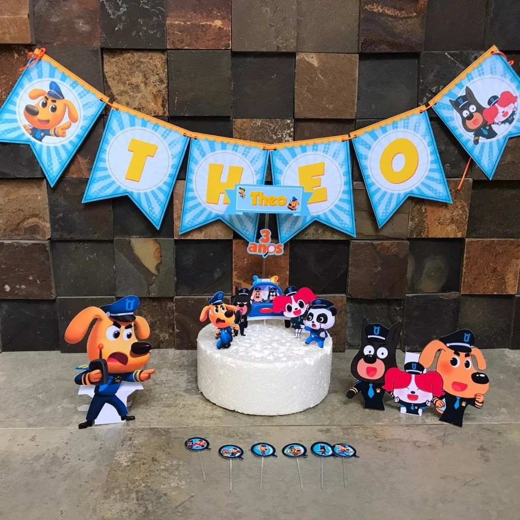 Detetive labrador | decoração | festa de aniversário | enfeite | topo ...