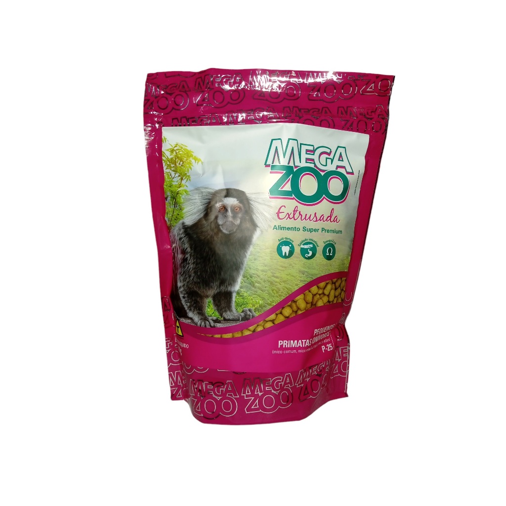 Ração Primatas Megazoo Onívoros Macaco Mico Estrela Sagui Leão 600g ...