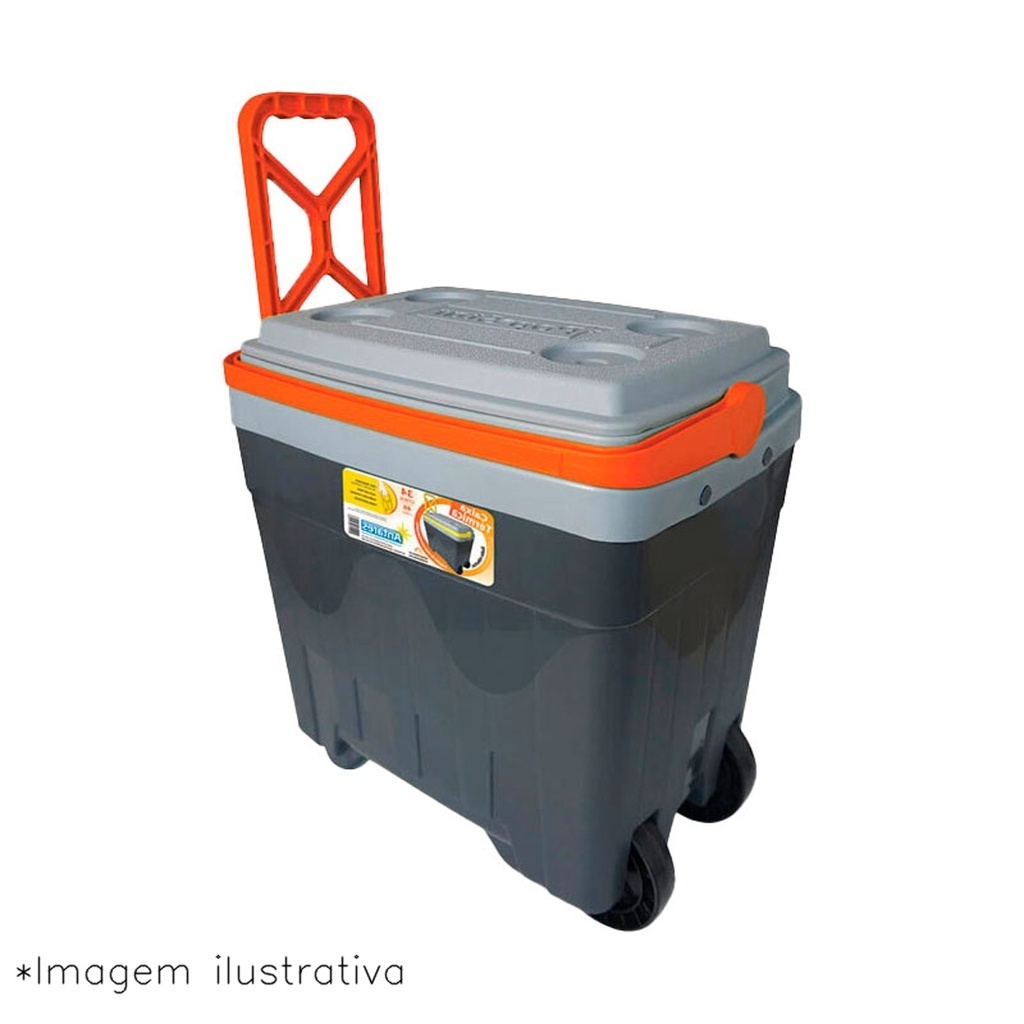 Cooler Caixa termica com rodinha para Carnaval - 34 litros 50 latinhas ...