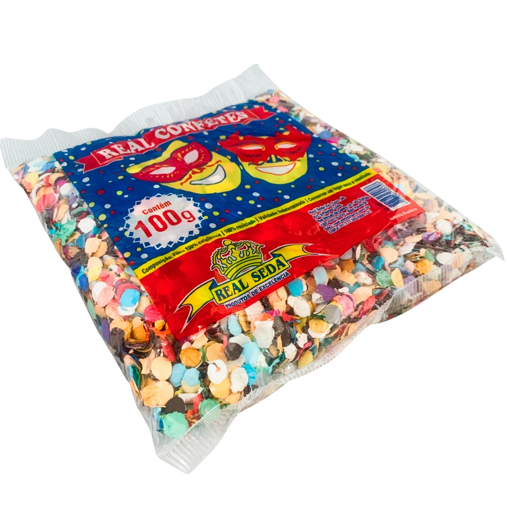 Confete de Carnaval Colorido para Festas 100g | Shopee Brasil