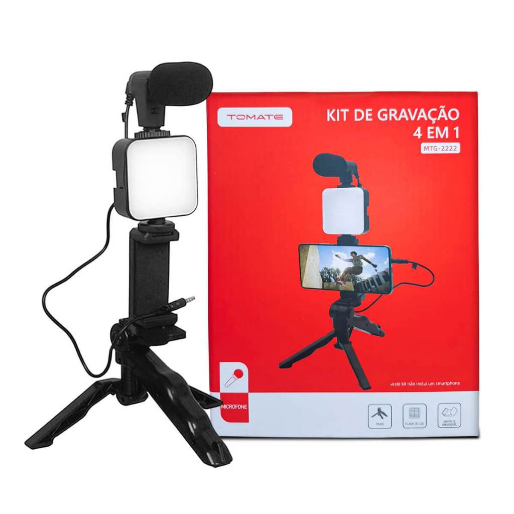 Kit de Gravação para celular 4 em 1 | Shopee Brasil