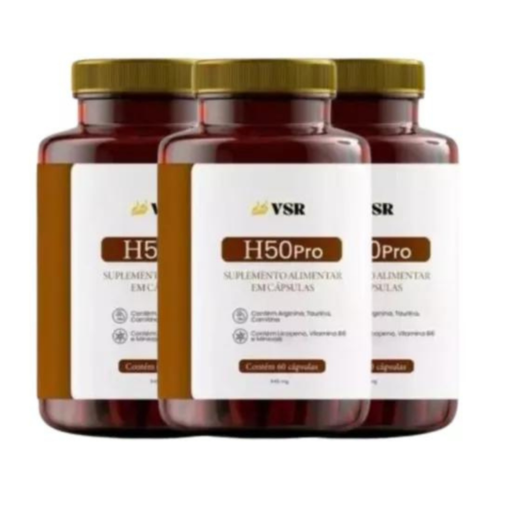 3 H50 Pro 60 Cápsulas 645mg Original - Suplemento Natural | Shopee Brasil