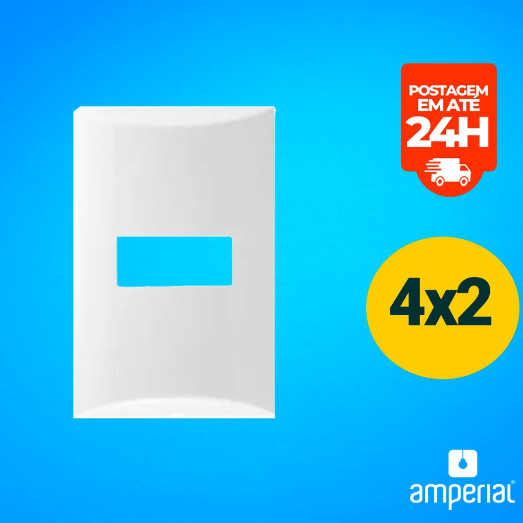 Placa para Tomada e interruptor de parede liga e desliga luz 1 Posto ...