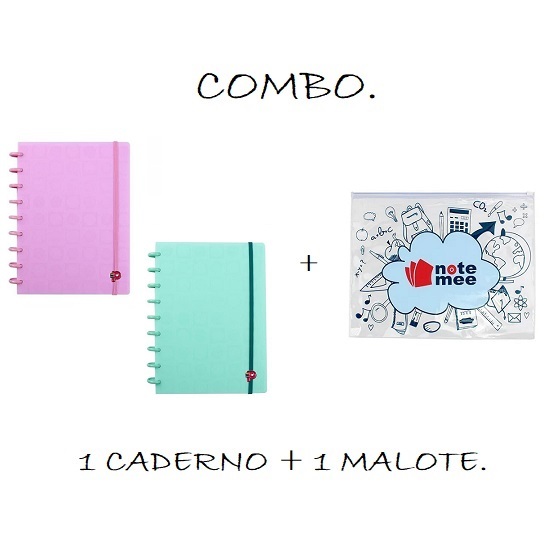 Combo: 1 Caderno Médio Breeze Pop Disc + 1 Malote Para Caderno Note Mee. | Shopee Brasil