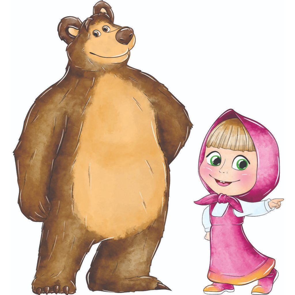 1 DISPLAY URSO AQUARELA 80CM + 1 DISPLAY MASHA AQUARELA 60CM | Shopee ...