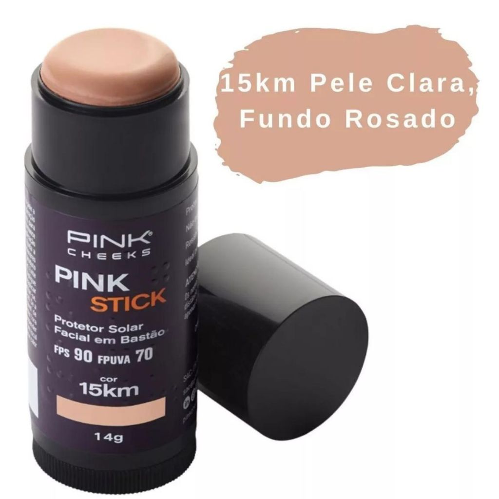 Protetor Solar E Base Pink Stick FPS 90 Cor 15 Km - Pink Cheeks ...