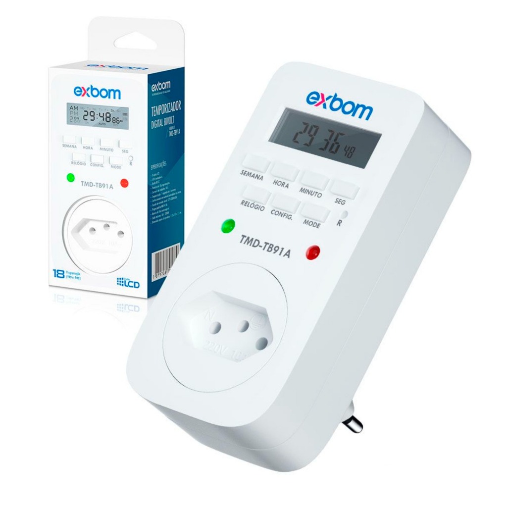 Timer Temporizador Digital Bivolt Automático 110/227V Analogico ou ...
