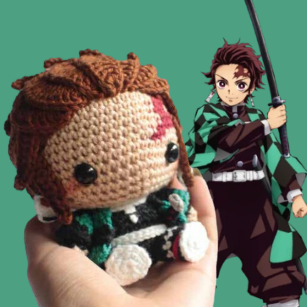 Tanjiro em Crochê Amigurumi de Demon Slayer | Shopee Brasil