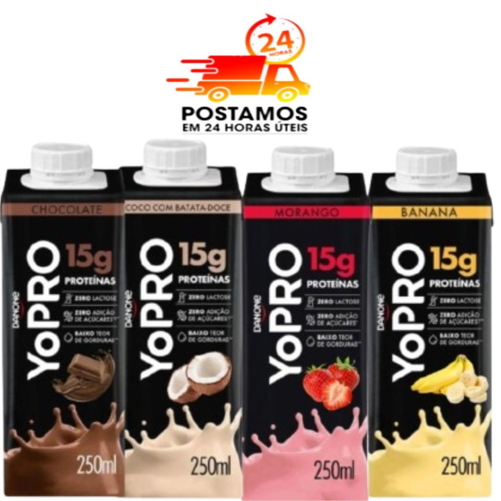 Pack 4 unidades YoPRO bebida láctea UHT 250ml Danone - 15g de proteína ...