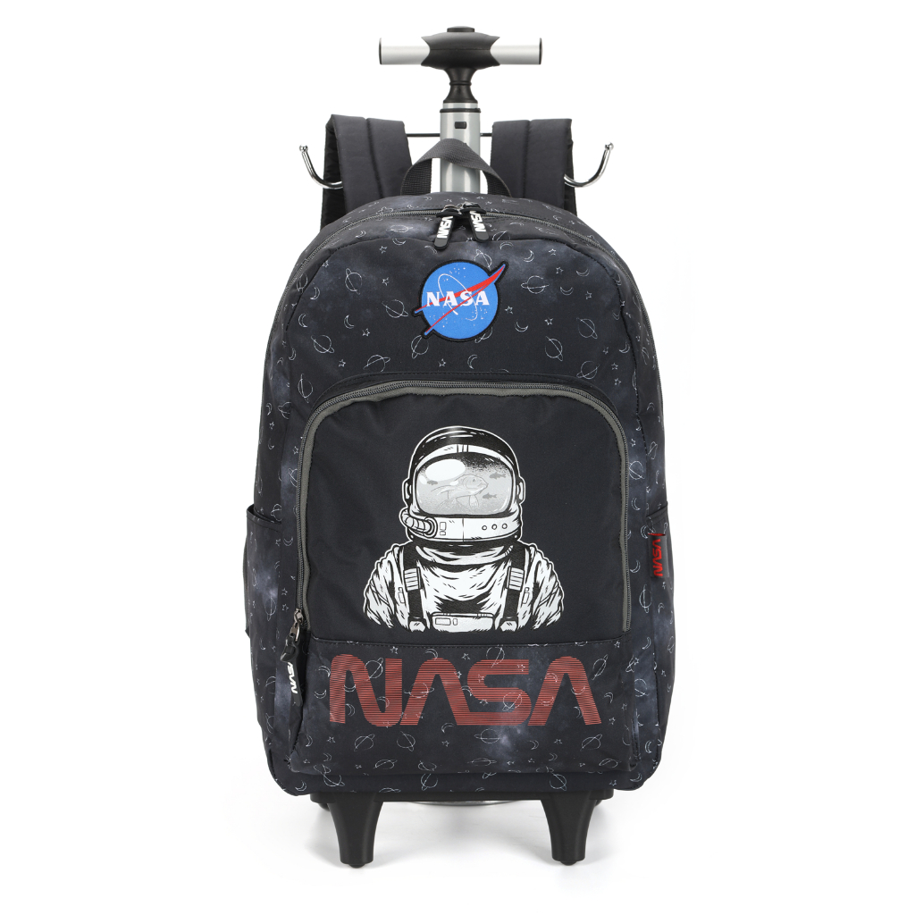 Mochila com Rodinhas Nasa Astronauta Preto - Luxcel | Shopee Brasil