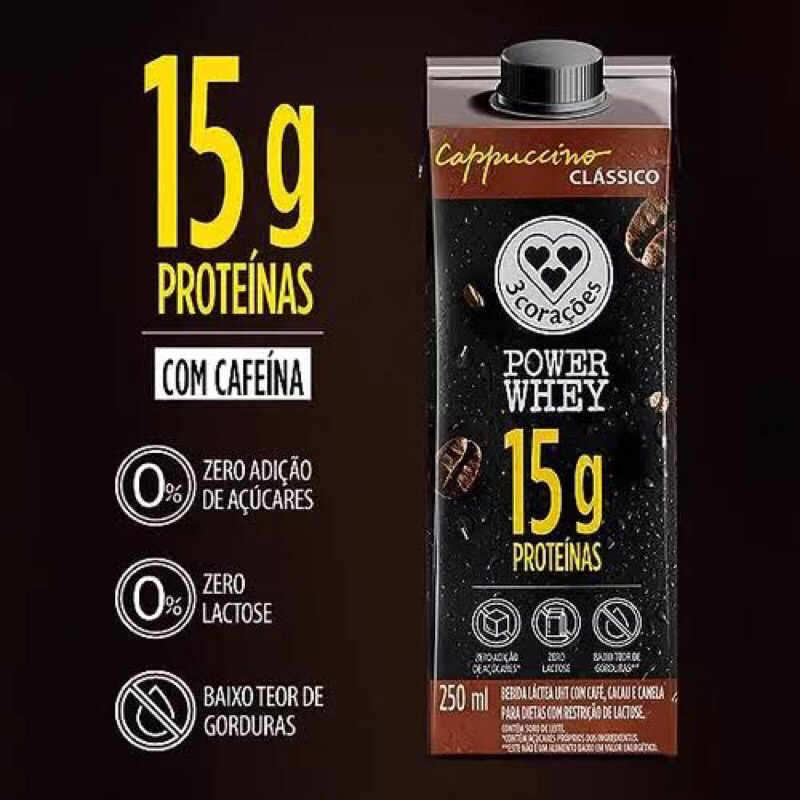 Bebida Proteica 3 Coracoes 15g Capuccino Classico_ Yopro Whey_Yopro Capuccino | Shopee Brasil