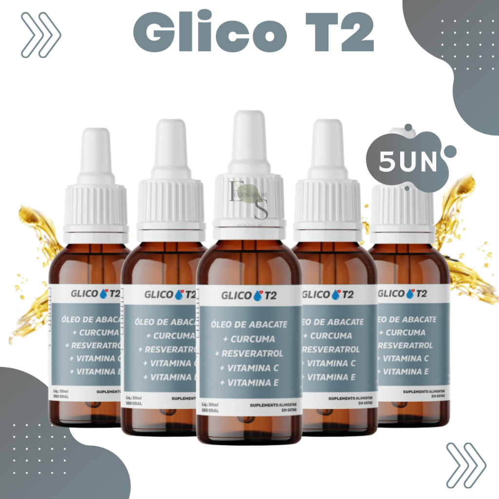5 Glico T2 Original 30ML Super Potente | Shopee Brasil