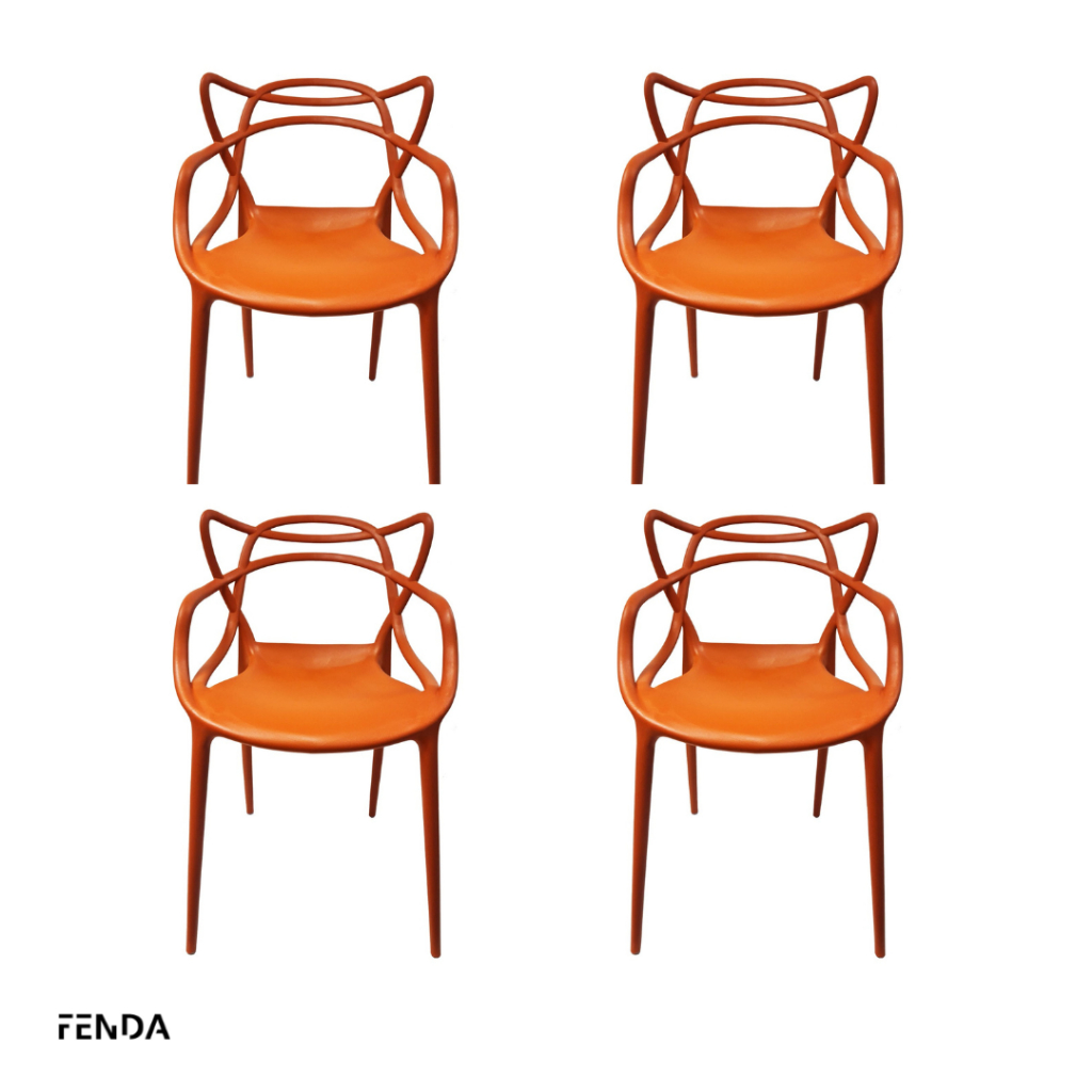 Conjunto 4 Cadeiras Allegra Design Empilhável Várias Cores | Shopee Brasil