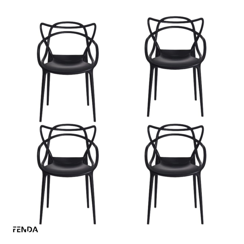Conjunto 4 Cadeiras Allegra Design Empilhável Várias Cores | Shopee Brasil