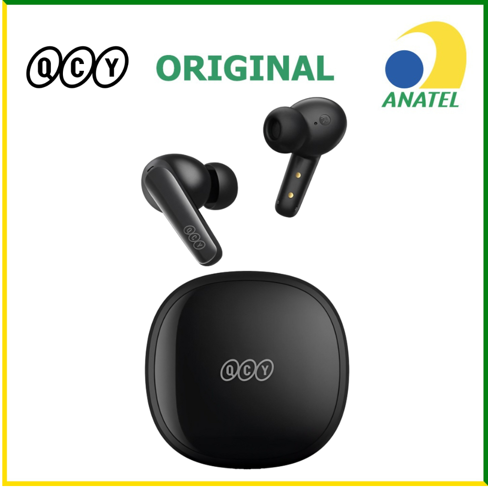 Fone de Ouvido Bluetooth Sem Fio QCY T13X ENC - Foninho Original Cor Preto | Shopee Brasil