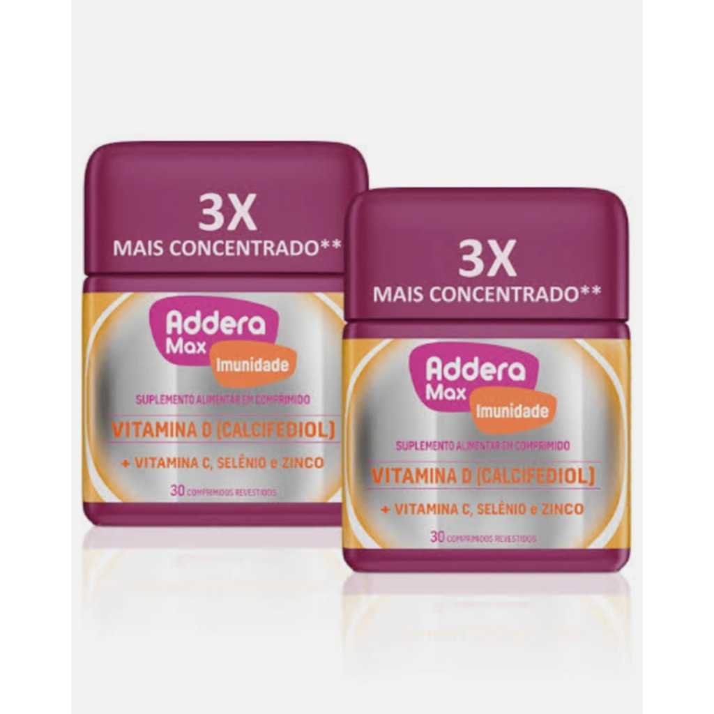 KIT 2 Addera Max Imunidade 3x Mais Concentrado 30 Comprimidos | Shopee ...
