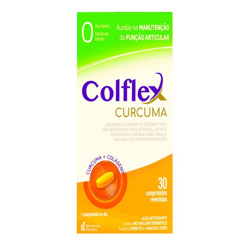 Colágeno Colflex Cúrcuma 30 Comprimidos | Shopee Brasil