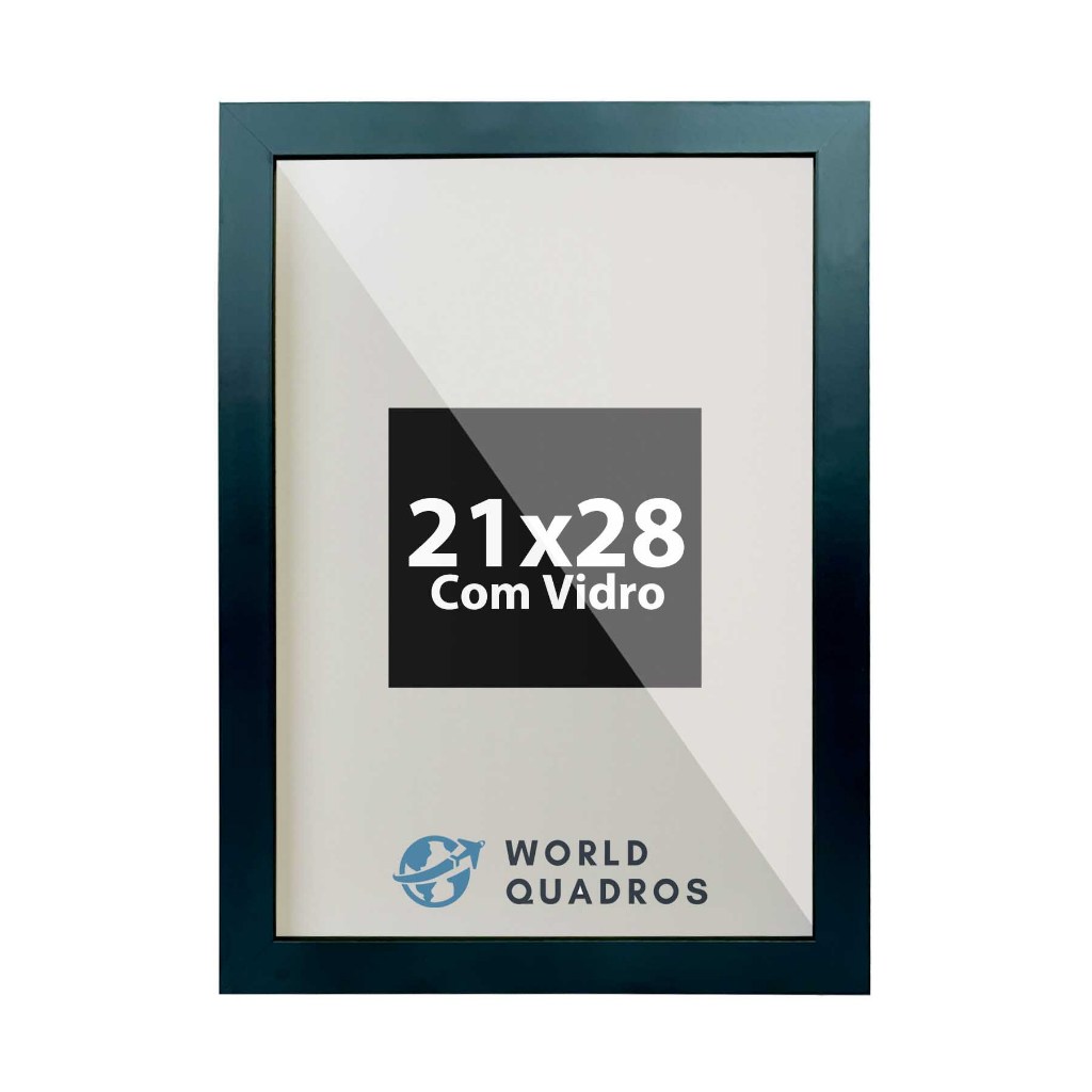 Moldura 21X28 Quadro Poster Vidro Fotografia Diplomas Porta Foto ...
