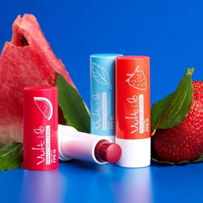 Balm Protetor Labial FPS 15 Vult Morango ou Melancia Hidratante Labial ...