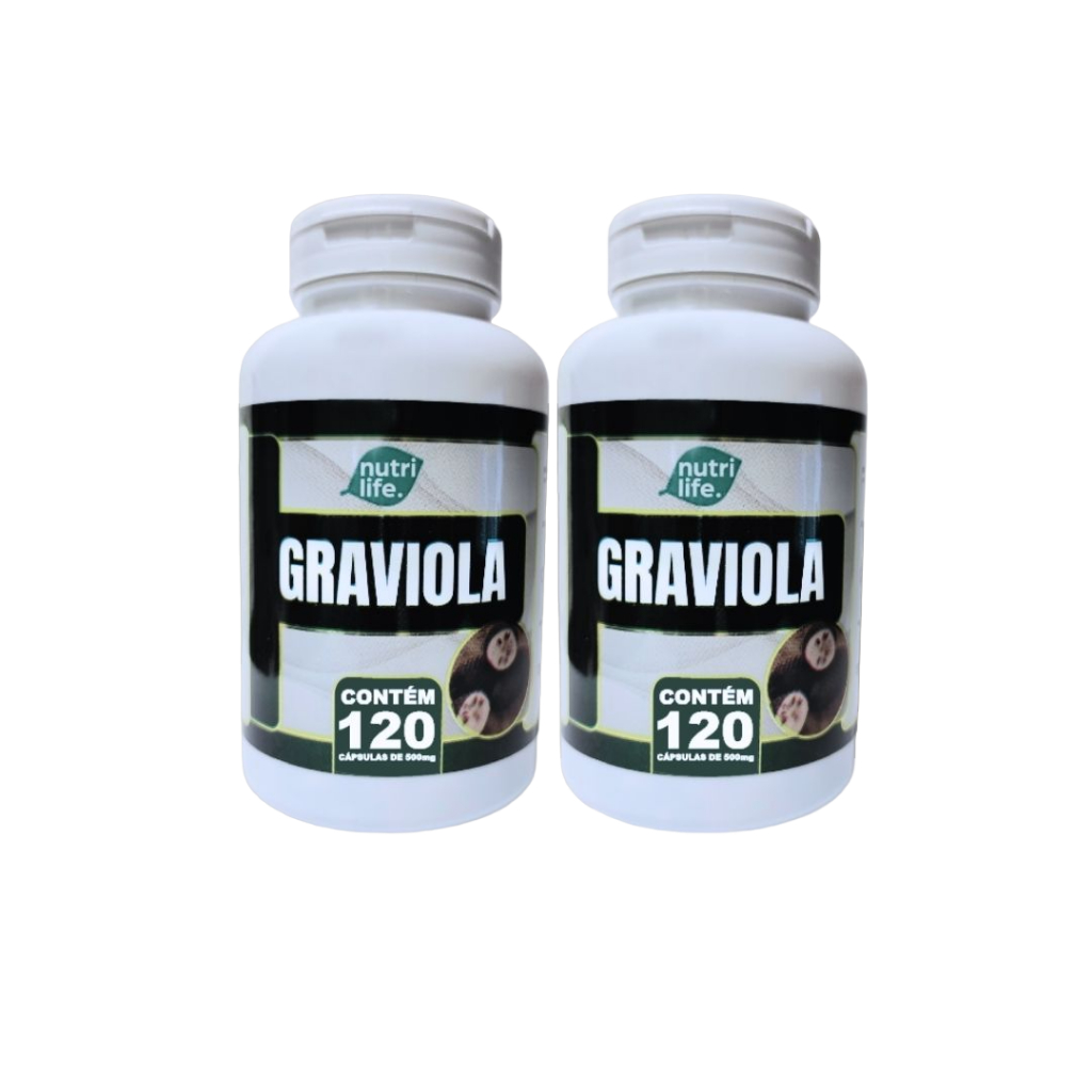 2 UN Graviola 120 capsulas de 500mg Produto 100% Natural - pronta ...