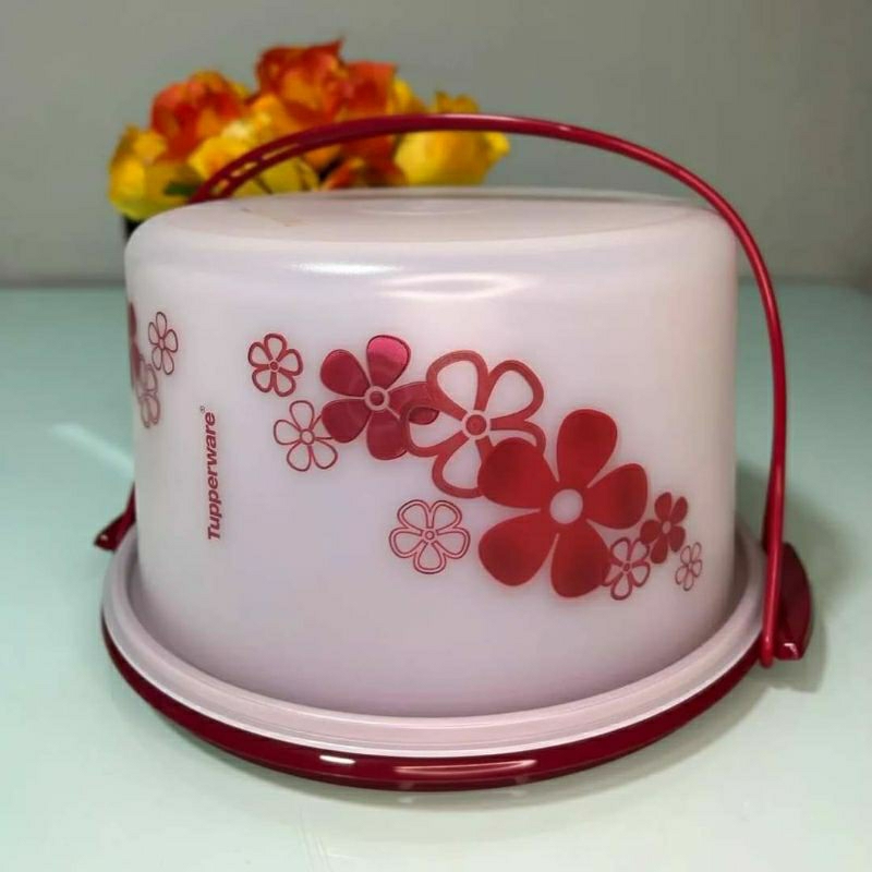 BIG CAKE FLORAL TUPPERWARE | Shopee Brasil