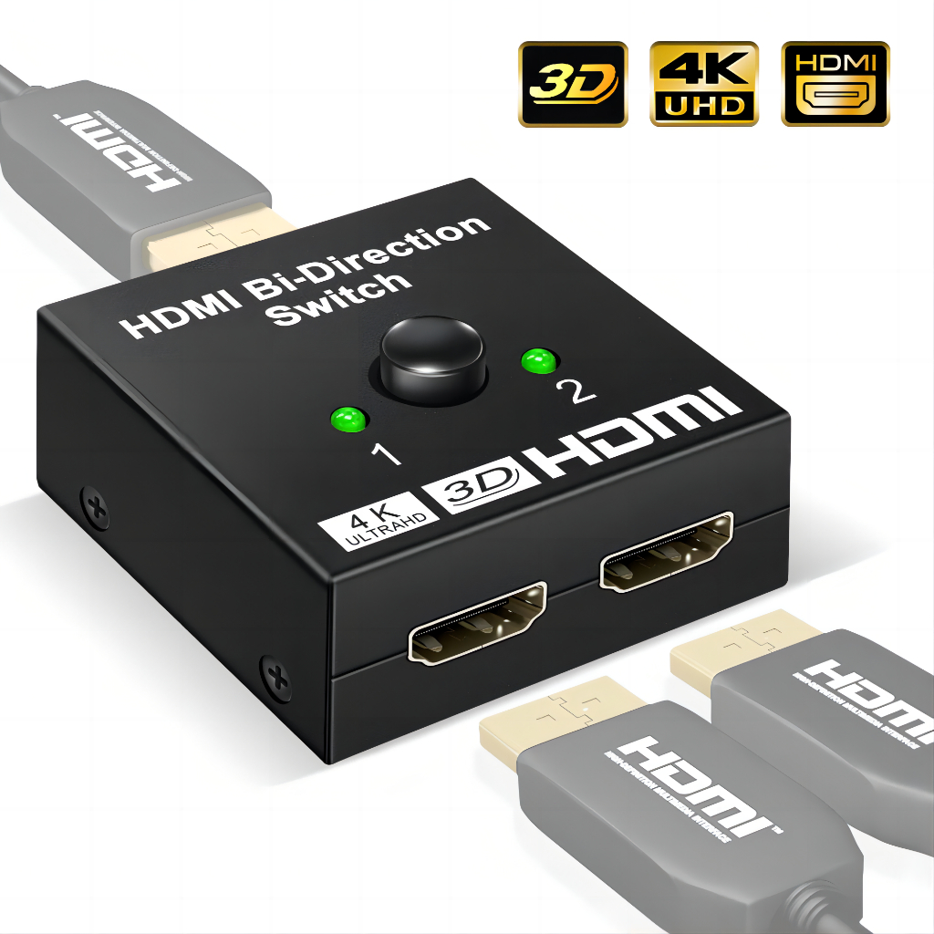 HDMI Switch 4K HDMI Splitter, Bi-Directional HDMI Switcher 2 em 1 saída ...