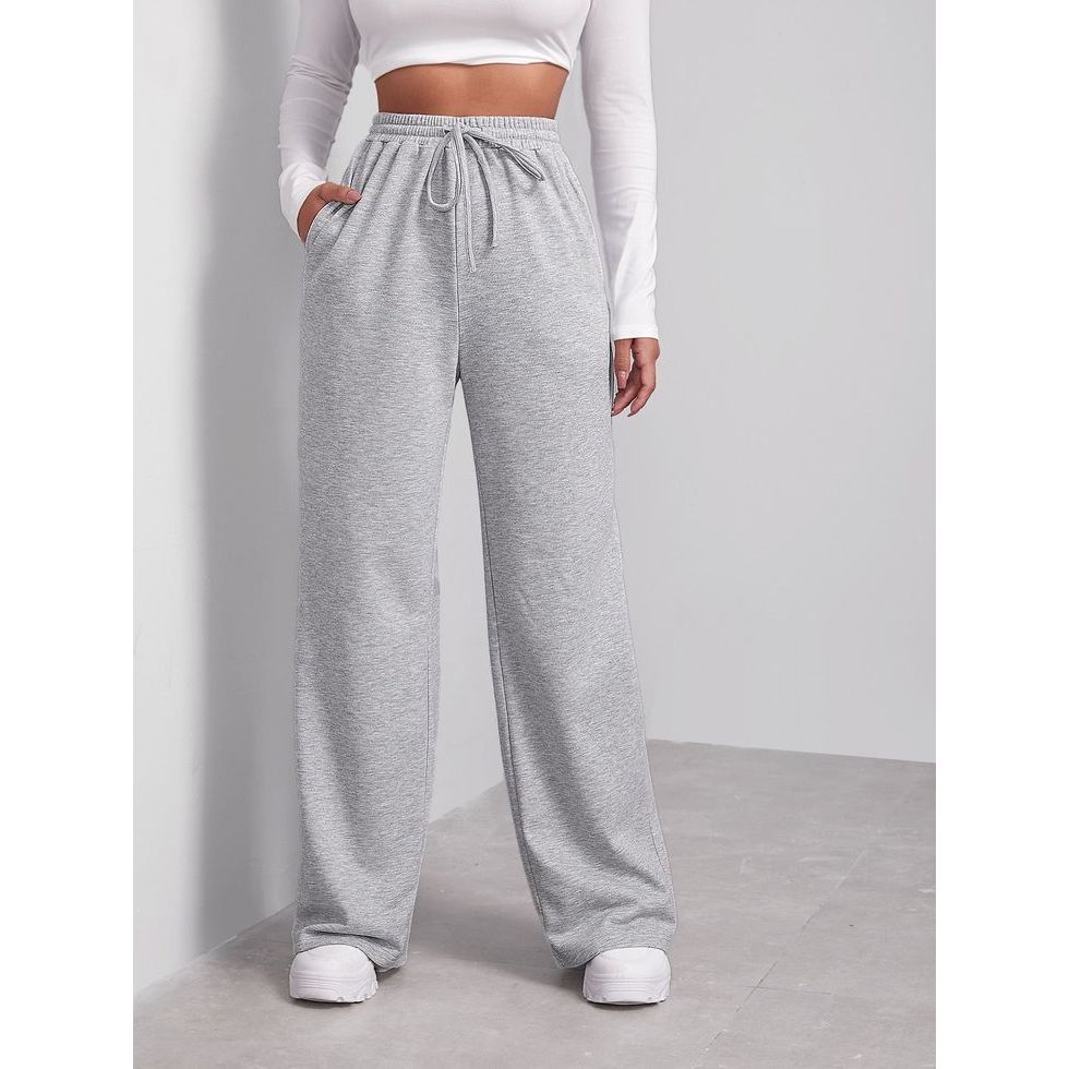 Calça de Moletom Feminina Wide Leg Calsa Tecido Premium | Shopee Brasil