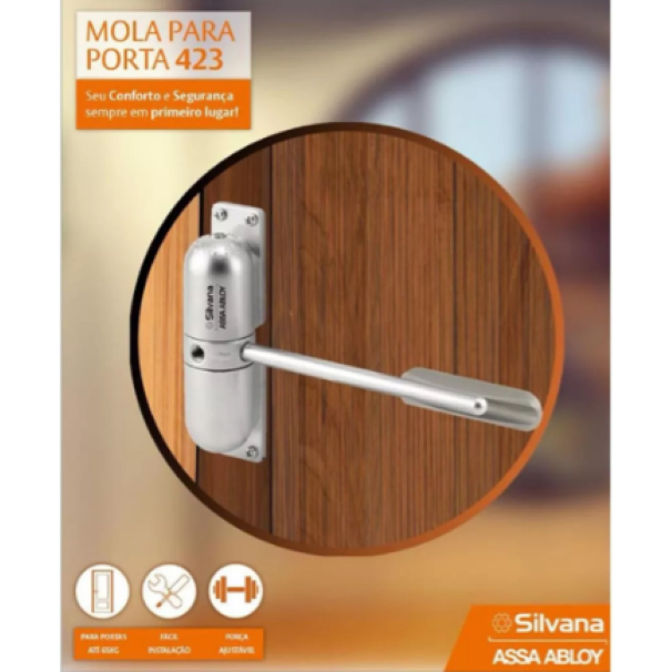 Mola Hidráulica Lateral Para Fechar Porta portão Até 65 Kg Silvana ...