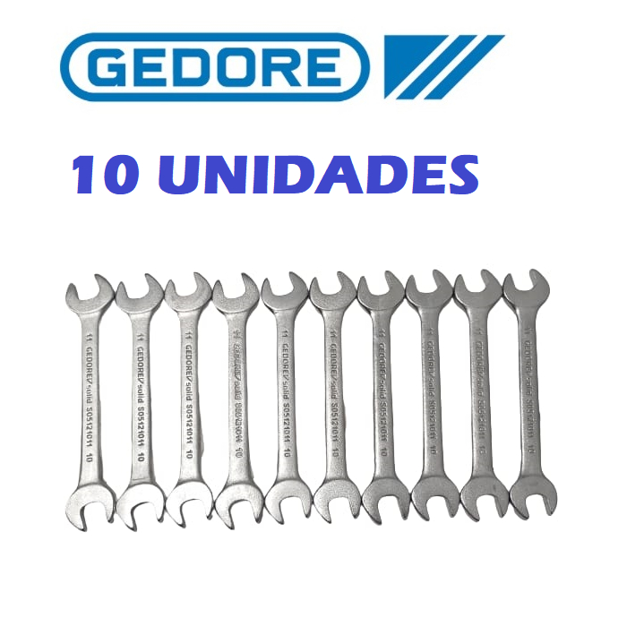 Kit com 10 Chaves Fixa 10x11 Gedore Red | Shopee Brasil