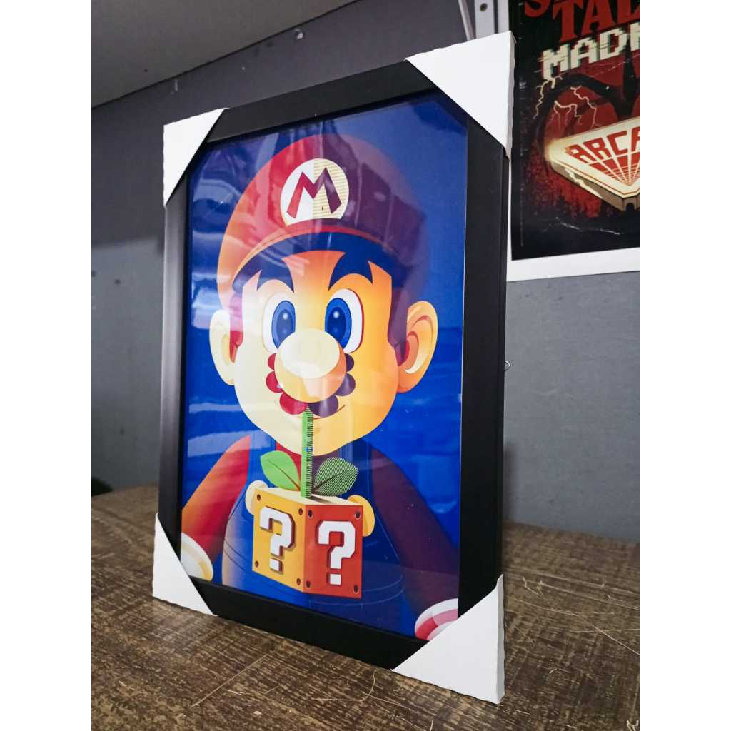 Quadro com moldura Super Mario Nintendo A4 | Shopee Brasil