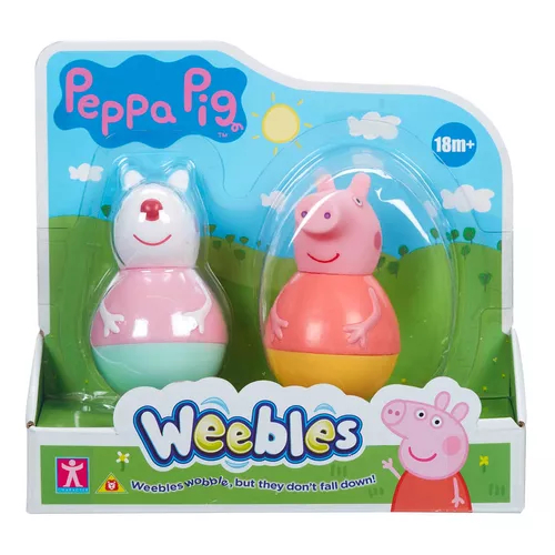 Peppa Pig - Pack Com 2 Weebles De 8cm Mini Joao Bobo | Shopee Brasil