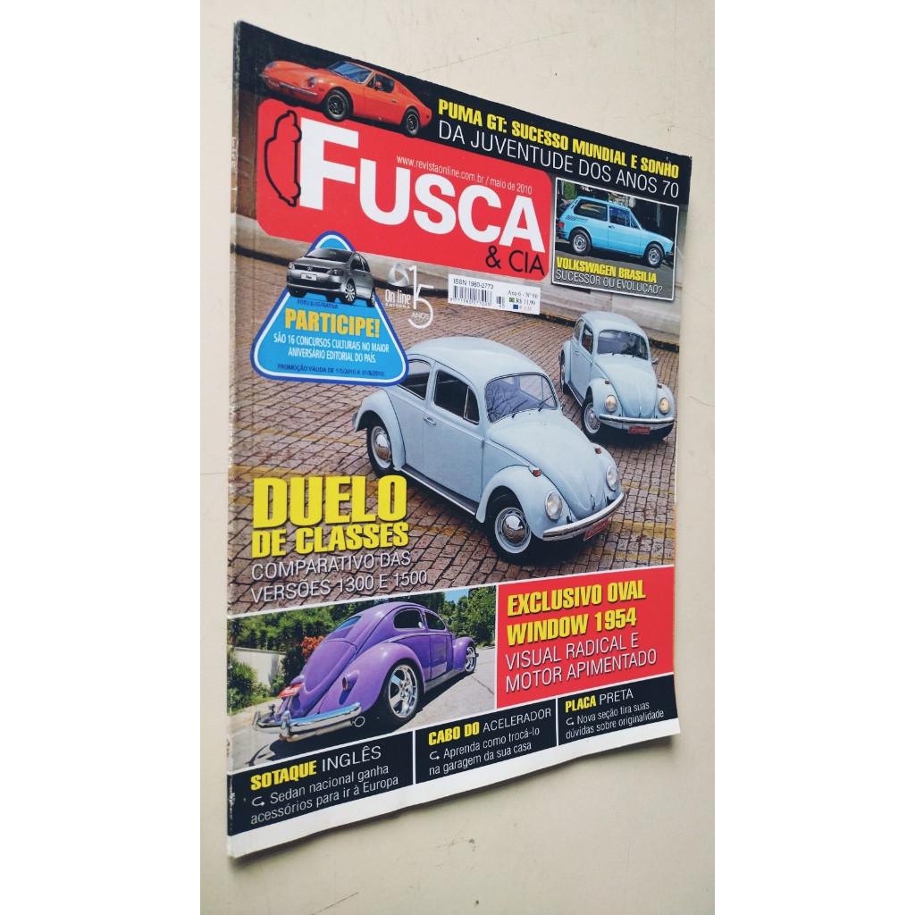 Revista Fusca & Cia - nº 60 - Duelo de Classes (ótimo estado de ...