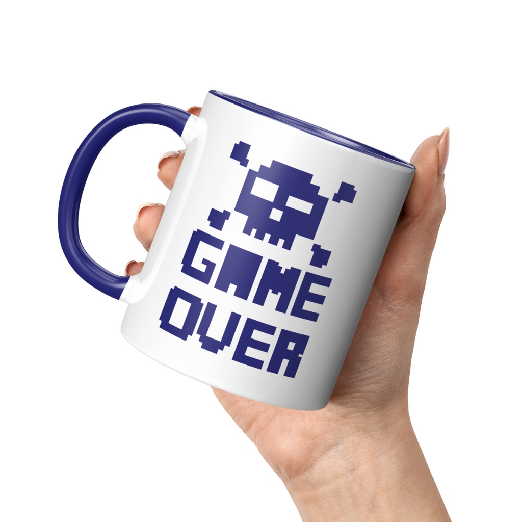 Caneca Game Over fim de jogo com caixa para presente xícara cerâmica ...