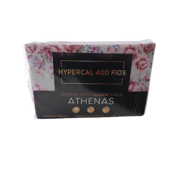 Jogo de Cama Casal 400 Fios Hypercal 4 Pçs Várias Estampas | Shopee Brasil