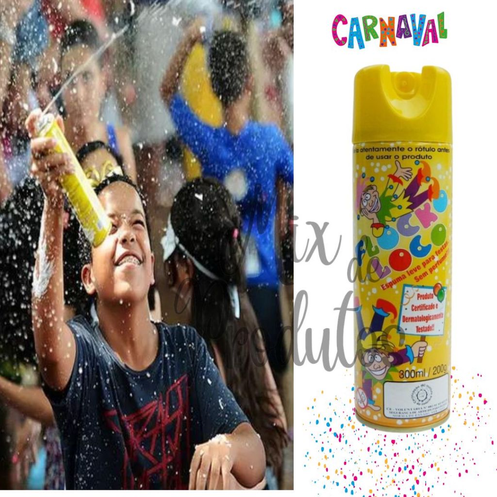 Espuma de Carnaval Festa Para Diversão Neve Artificial Spuma da Alegria ...