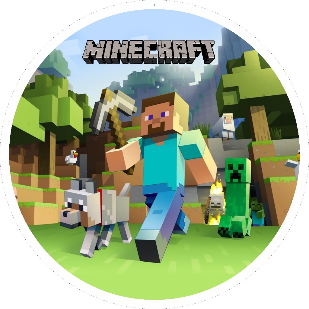 Painel Minecraft redondo | Shopee Brasil