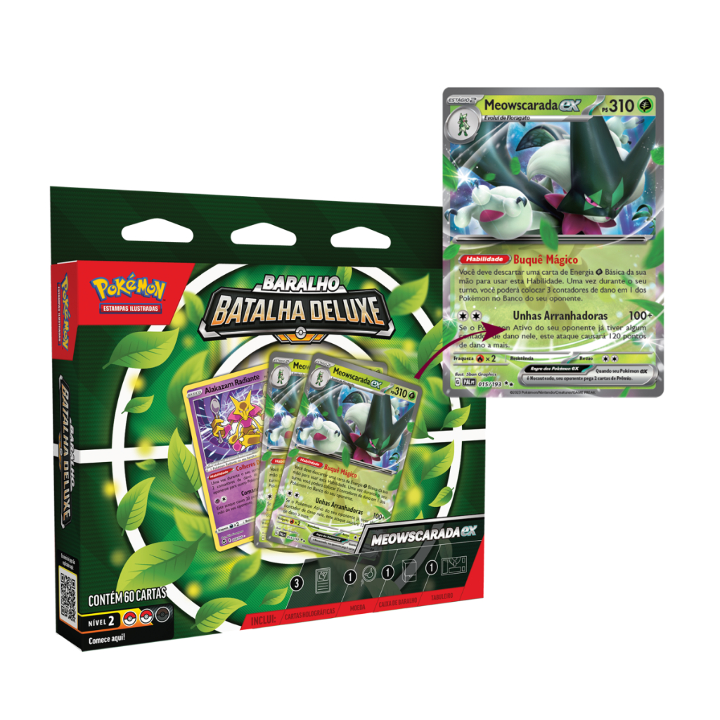 Box Batalha Deluxe Pokemon Quaquaval ou Meoscarada Copag | Shopee Brasil