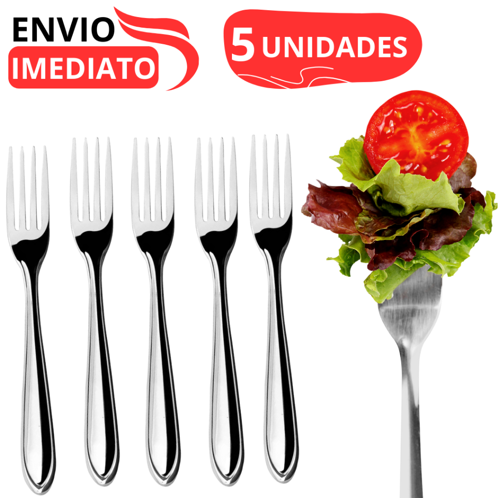 Kit 5 garfos Aço Inox de alta qualidade para refeição cozinha ...