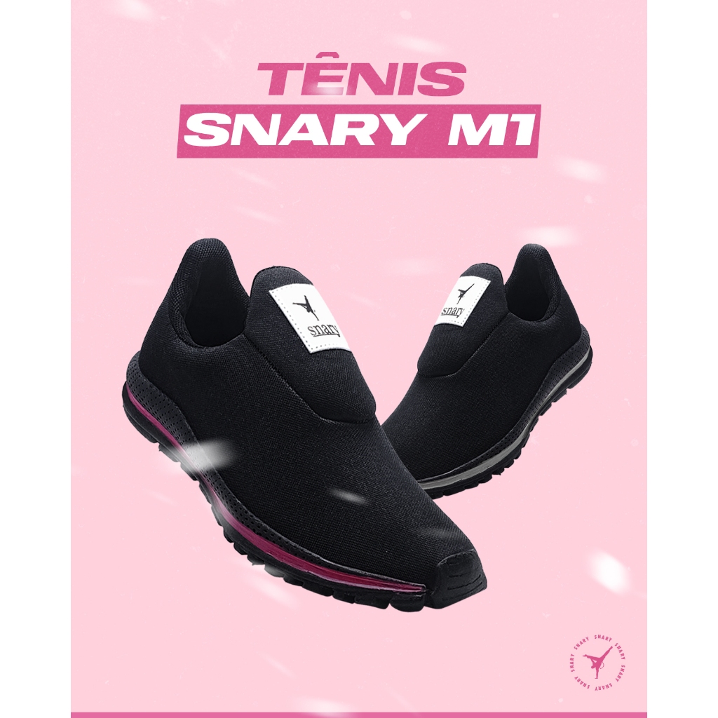 Tenis Esportivo Feminino Masculino Snary M1 Caminhada Academia Corrida ...