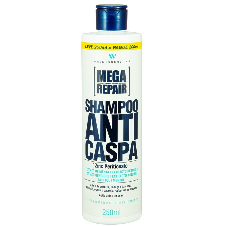 KIT Shampoo Anti Caspa 250ml Wever - 6 Unidades | Shopee Brasil