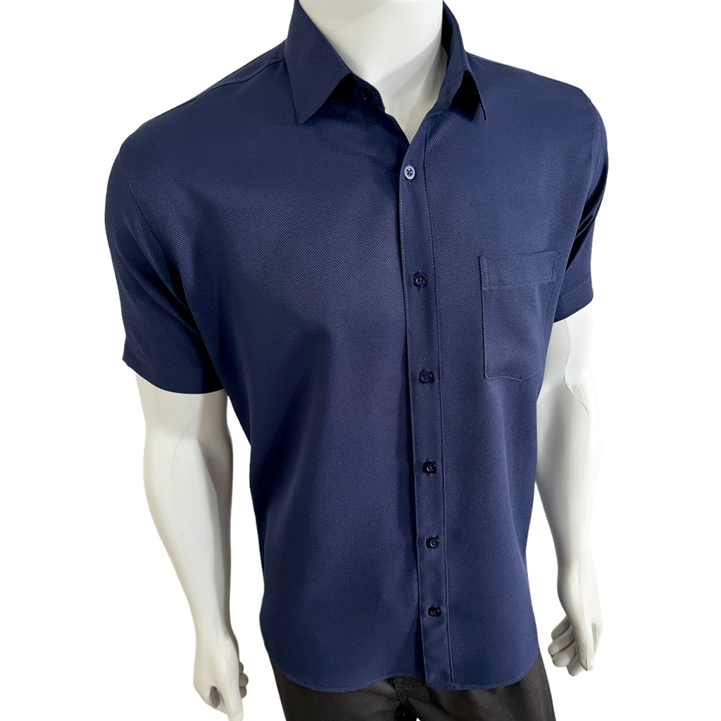 Camisa Social Manga Curta Premium Masculina de Microfibra com Elastano ...
