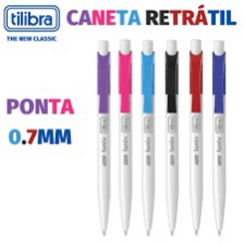 Caneta Lunix Tilibra Volta as Aulas | Shopee Brasil