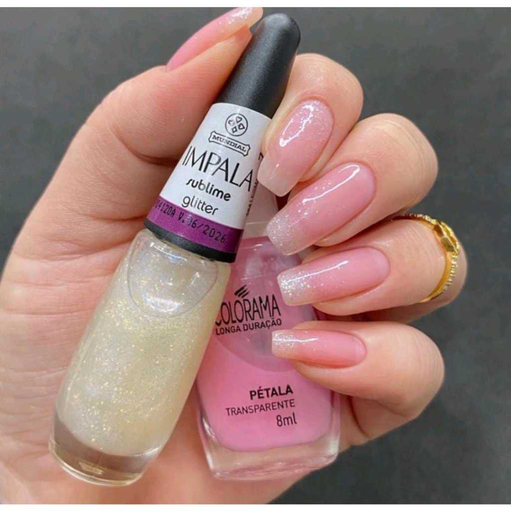 Kit 2 Esmalte de Unha Impala Sublime Glitter e Colorama Pétala ...