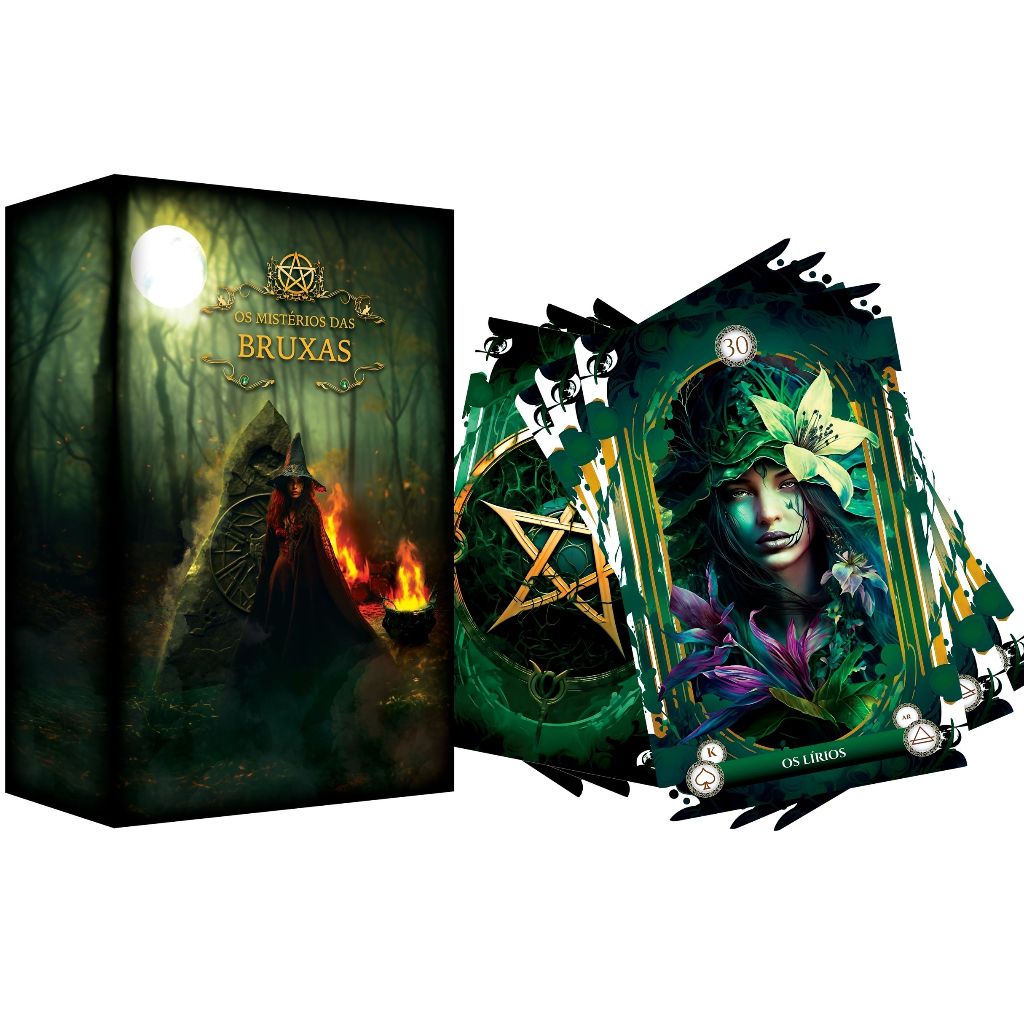 Tarot Mistérios das Bruxas 36 Cartas Baralho Deck Plastificado Oráculo ...