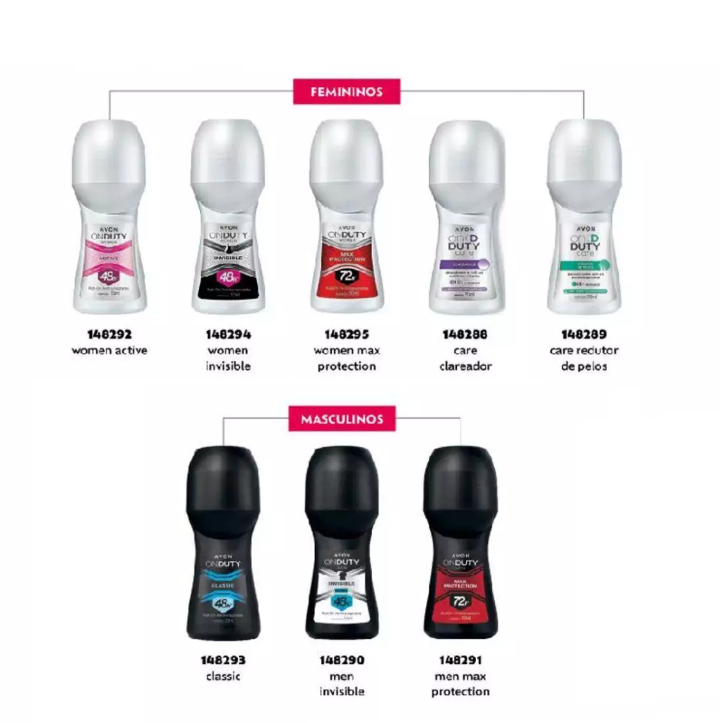 03 desodorante rollon ou creme a escolher via chat Avon | Shopee Brasil