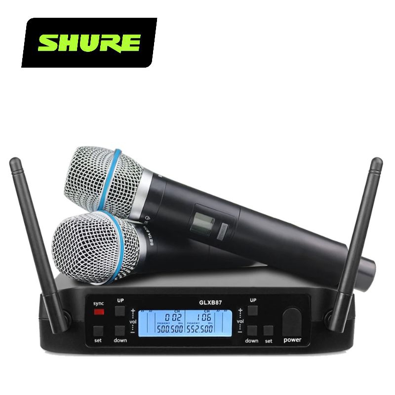 Microfones Shure GLXD4 Beta 87a Sem Fio UHF Profissional Duplo corpo em ABS | Shopee Brasil