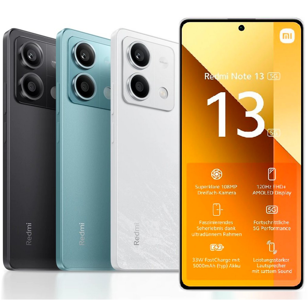 Smartphone Xiaomi Redmi Note 13 5G Global 256GB 8GB ou 128GB 6GB Dual SIM Tela 6.67" | Shopee Brasil