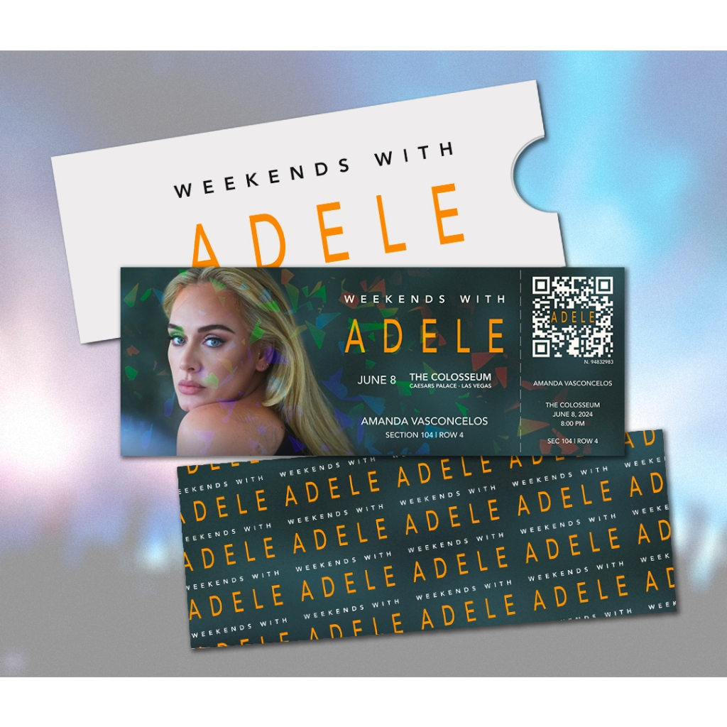 Ingresso Holográfico Personalizado - Adele | Shopee Brasil