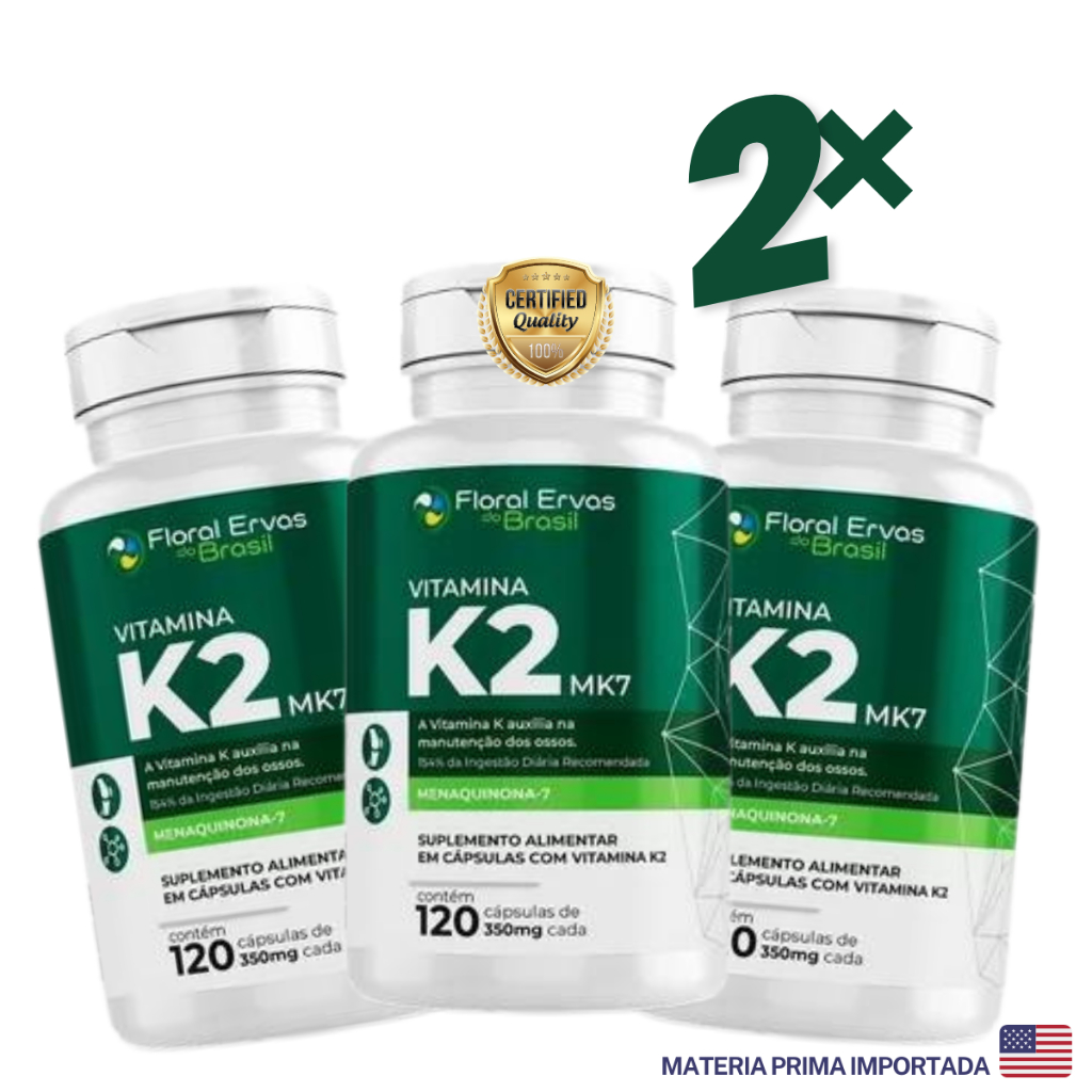 3x Vitamina K2 MK7 Menaquinona 189mcg Dose Maxima Super Concentrada ...