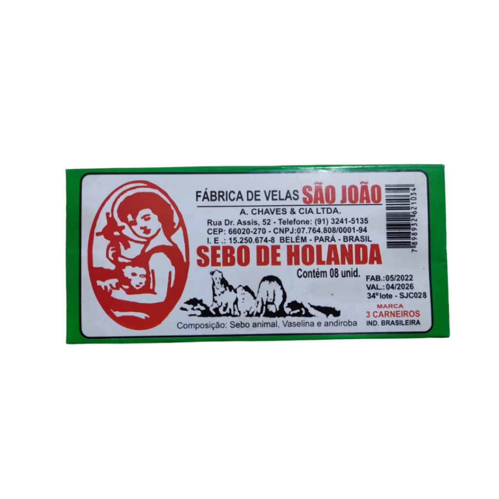 Sebo de Holanda - SÃO JOÃO caixa com 8 unidades | Shopee Brasil
